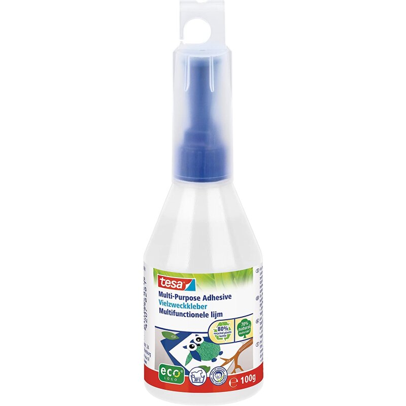tesa ecoLogo Vielzweckkleber in Kunststoff Flasche 100 g transparent, 3 ...