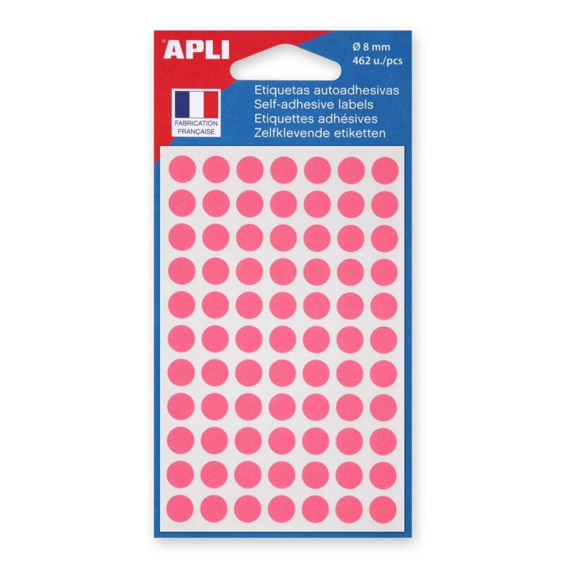 APLI Markierungspunkte Durchmesser: 8 mm rund rosa 462 Stück, 1,30