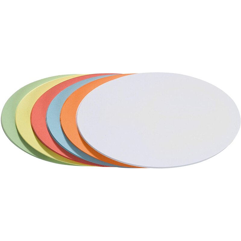 FRANKEN Moderationskarten Ovale 190 x 110 mm sortiert 500 Karten, 15,52