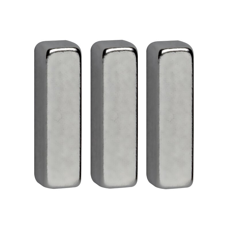 MAUL Neodym Stabmagnete (B)4 x (T)15 x (H)4 mm nickel 4 Magnete, 5,36