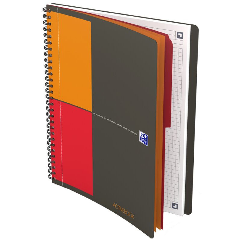 Oxford International Collegeblock "ACTIVEBOOK" B5 kariert 80 Blatt, 10,47