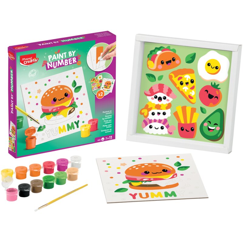 Maped Creativ Malset "Malen nach Zahlen" KAWAI FOOD SALTY, 8,87